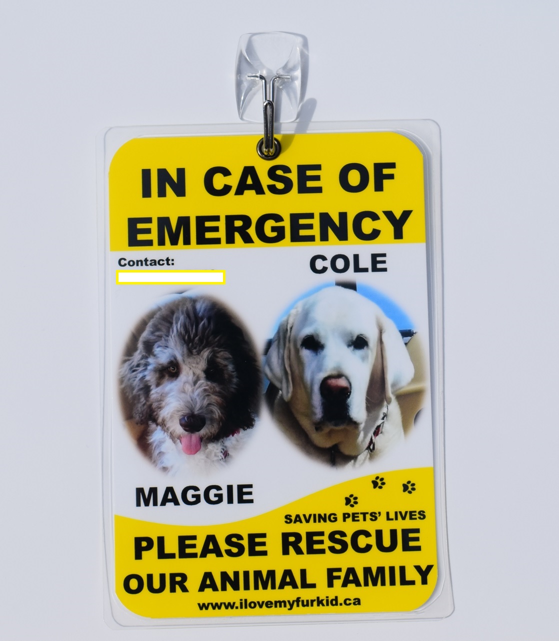 Emergency Pet Signs - I Love My Fur Kid