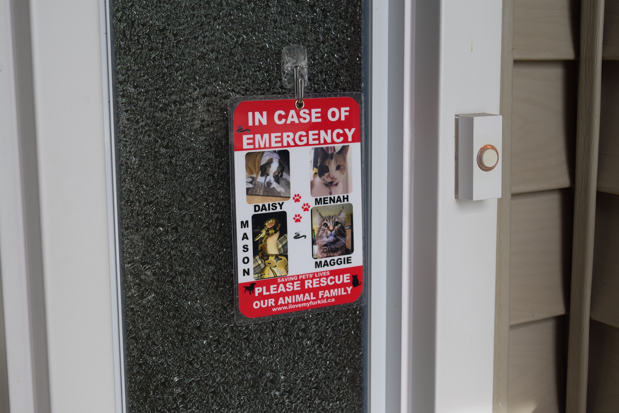 Emergency Pet Signs - I Love My Fur Kid